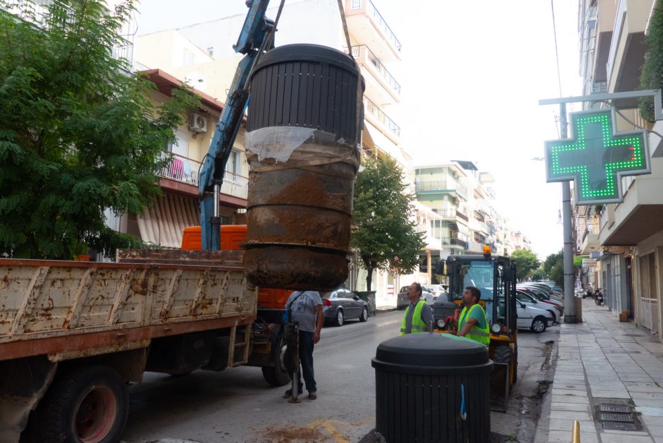 Εργασίες για την τοποθέτηση 14 ημιυπόγειων κάδων απορριμμάτων στην ...
